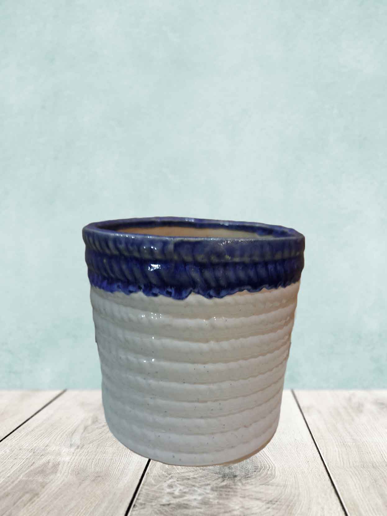 Ceramic Rassi shaped Pot Set of 2 – Baagwani