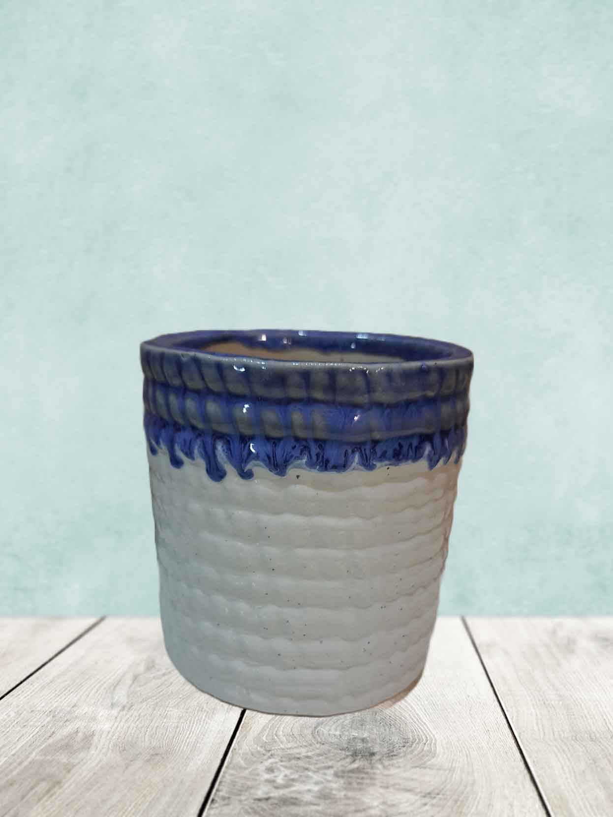 Ceramic Rassi shaped Pot Set of 2 – Baagwani